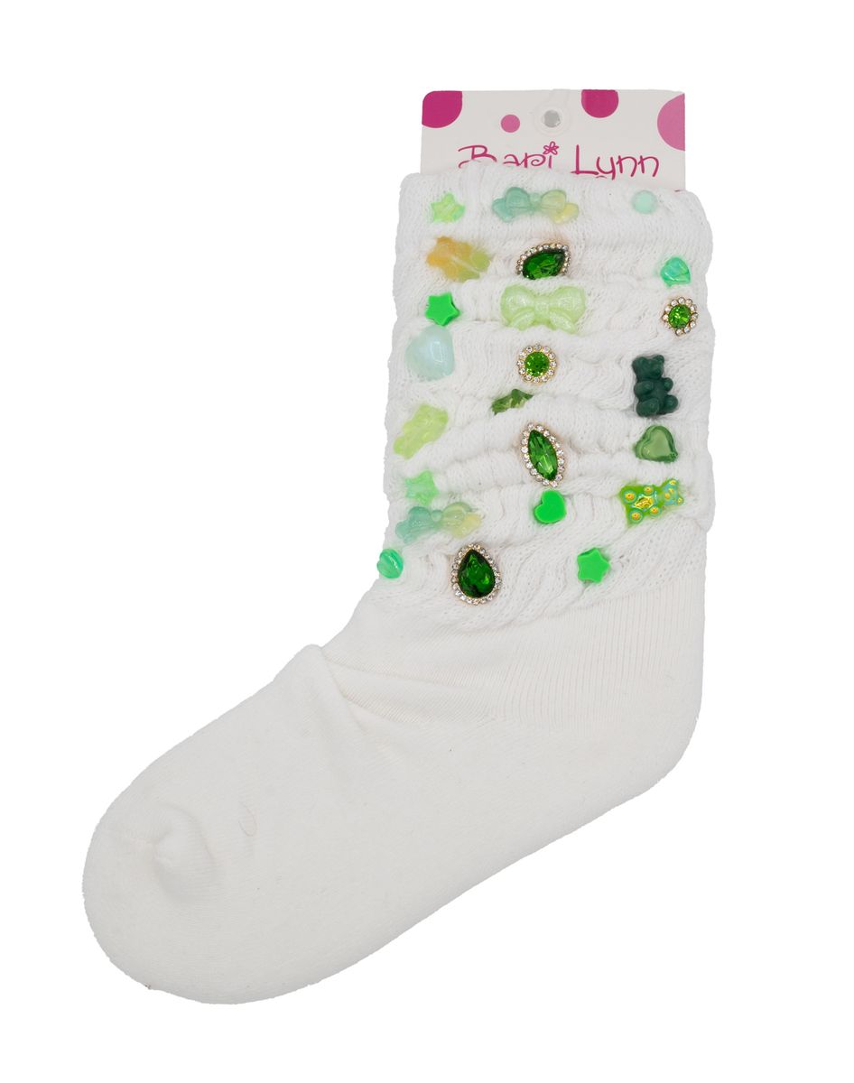 Green Charmed Socks – East West Girl